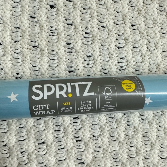 Party Supplies | Spritz Gift Wrap 2 Sqft Blue With Stars | Poshmark